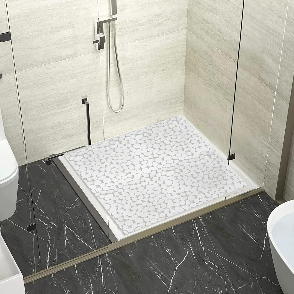 Give your bathroom a new look with Diflart Pebble Mosaic Stickers!