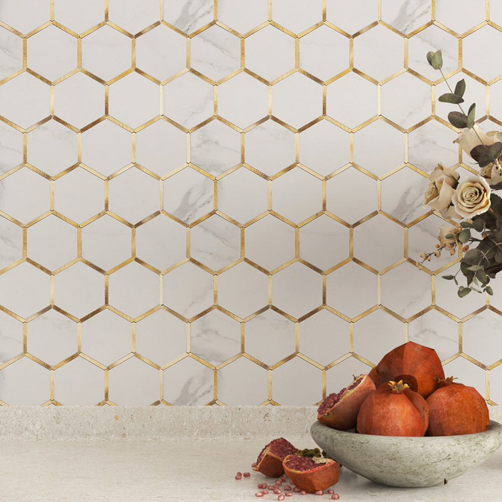 Self Adhesive Tile Collection Mirror PVC Pearl -Diflart