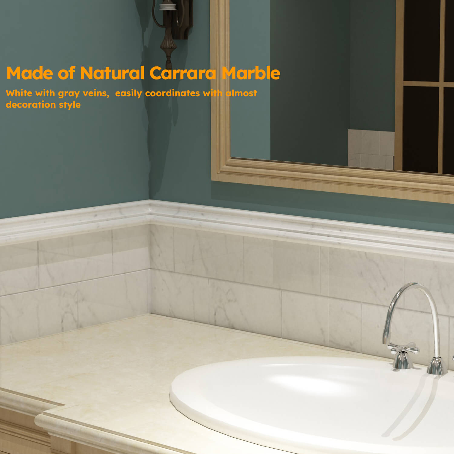 Marble Molding Trim Collection White Stone -Diflart