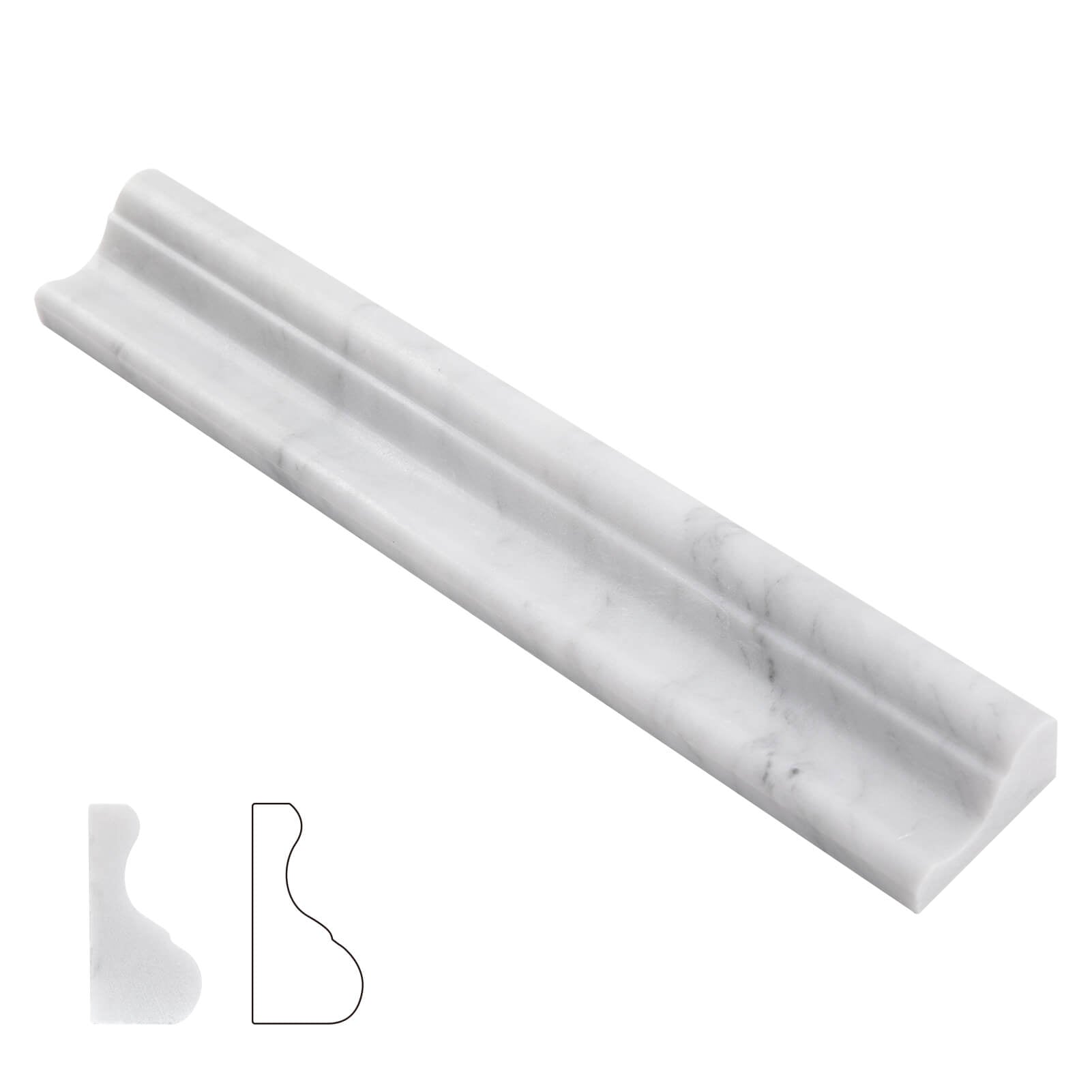 Marble Molding Trim Collection White Stone -Diflart