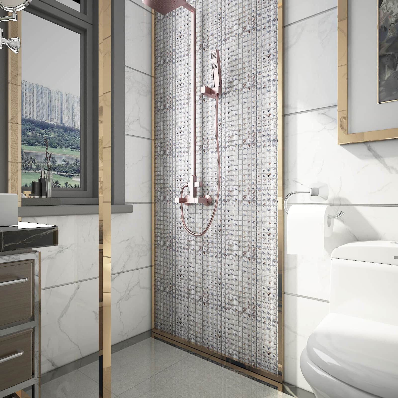 Diflart Marble Mosaic Tile | Free Delivery on all orders